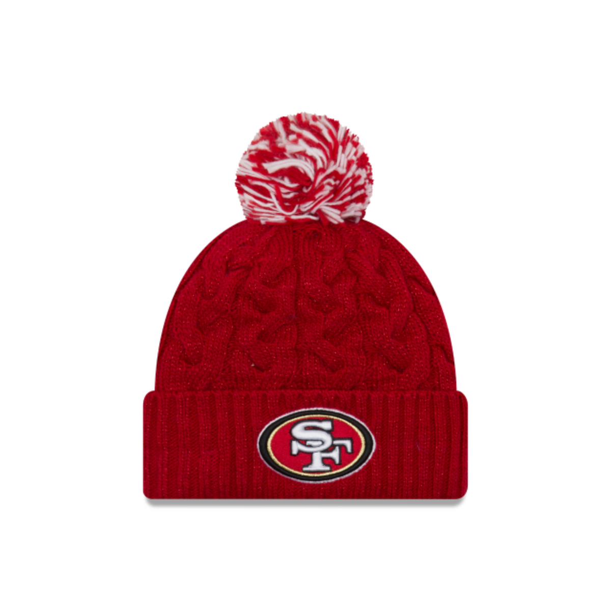 New Era Women's San Francisco 49ers Cozy Cable Cuffed Knit - "Scarlet ...